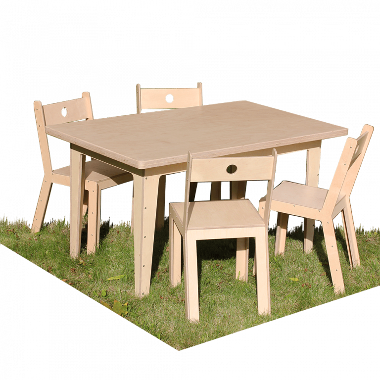 DIY Plywood Dining Table and Chairs Plans- Pin-Up Houses