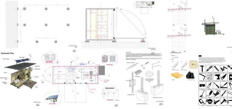 Two 20ft Shipping Containers House Floor Plans with 2 Bedrooms