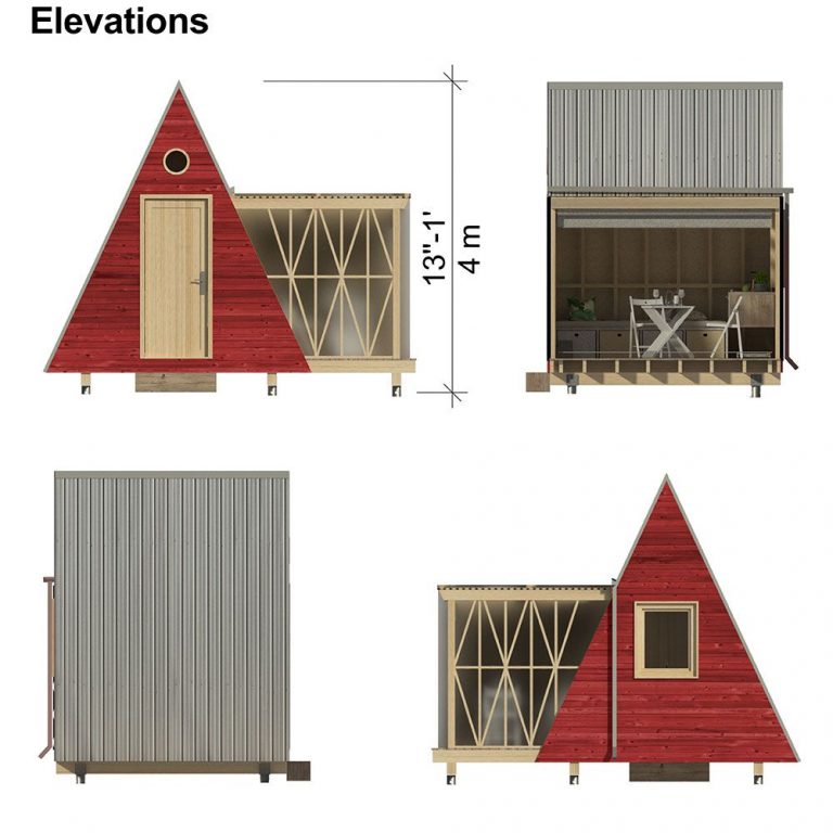 Tiny A-Frame Cabin Plans - Pin-Up Houses