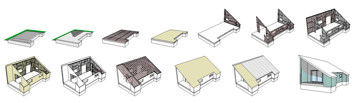 Triangle Cabin House Plan