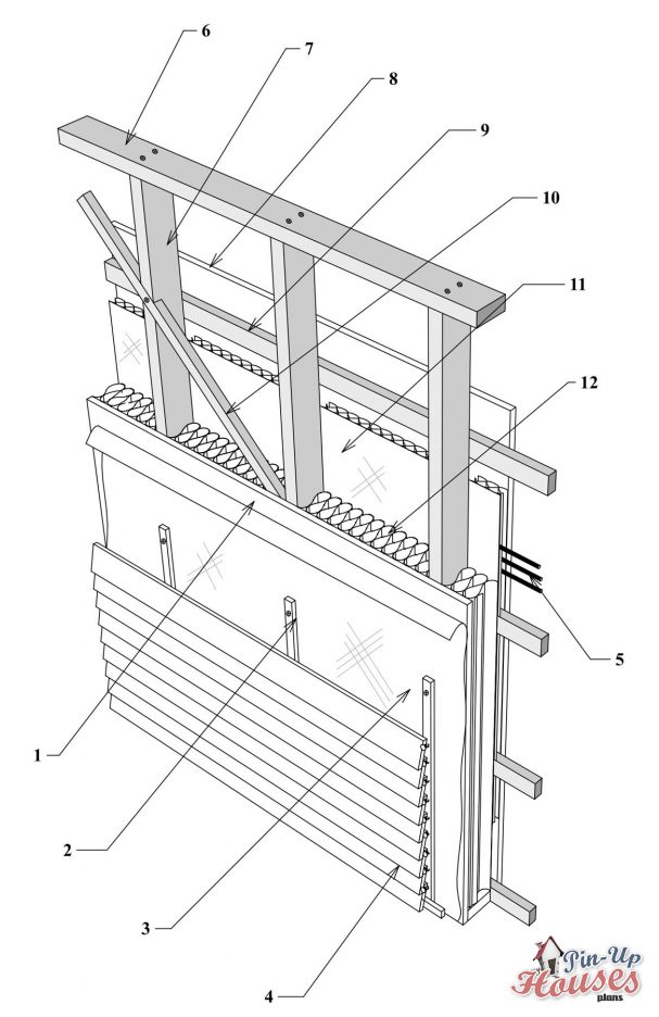 Small House - Wall Framing Components | Cabin Walls | Load Bearing Wall ...